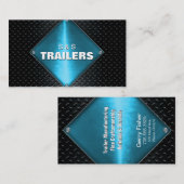 Trailer Manufacturing Metal Business Card - Blue | Zazzle