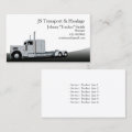 Trailer Truck Haulage Black Business Card | Zazzle