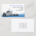 Trailer Truck Haulage Blue Business Card | Zazzle