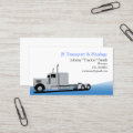 Trailer Truck Haulage Blue Business Card | Zazzle