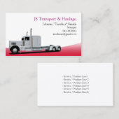 Trailer Truck Haulage Red Business Card | Zazzle