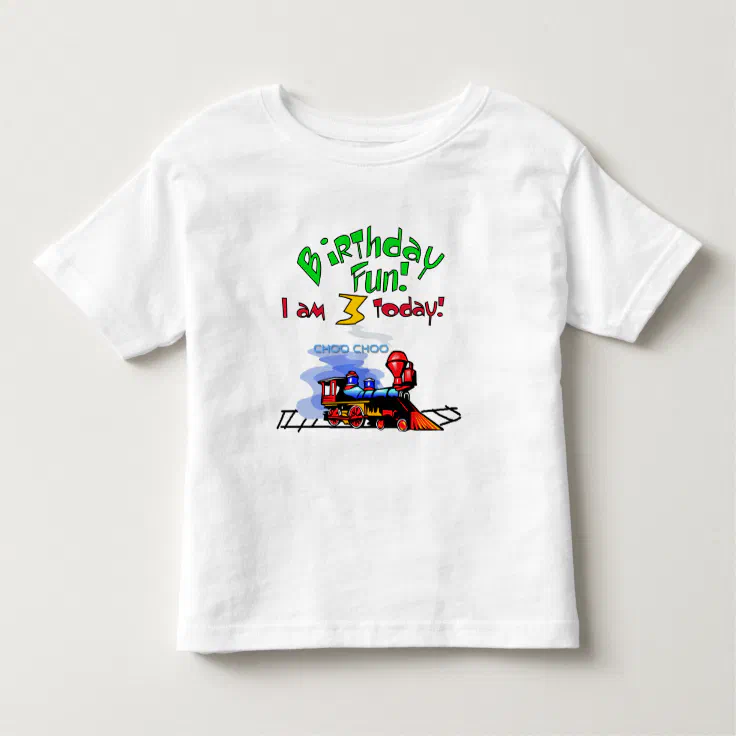 Train 3rd Birthday Tshirts and Gifts | Zazzle
