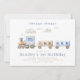 Train Birthday Invitation | Blue Train Invitations | Zazzle