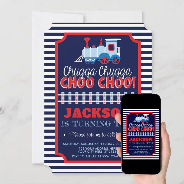 Train Birthday Invitation | Train Birthday Ticket | Zazzle