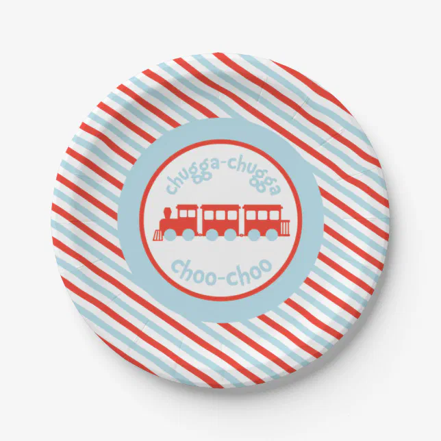 Train Birthday Paper Plates | Zazzle