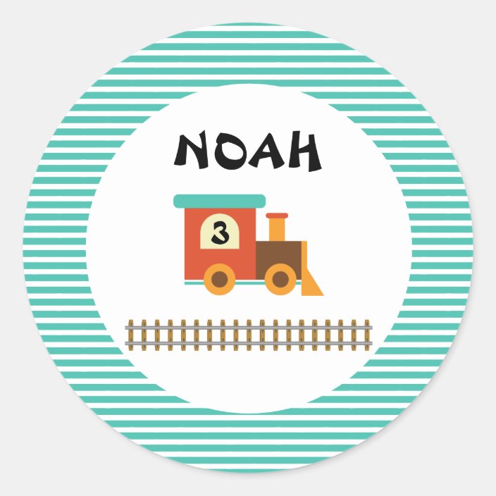 Train Birthday Party For Little Kids Classic Round Sticker | Zazzle.com