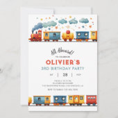 Train Birthday Party Invitation | Zazzle