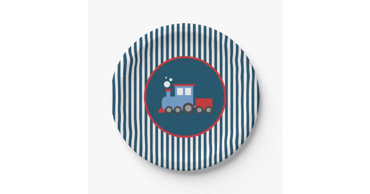 Train birthday party paper plates | Zazzle