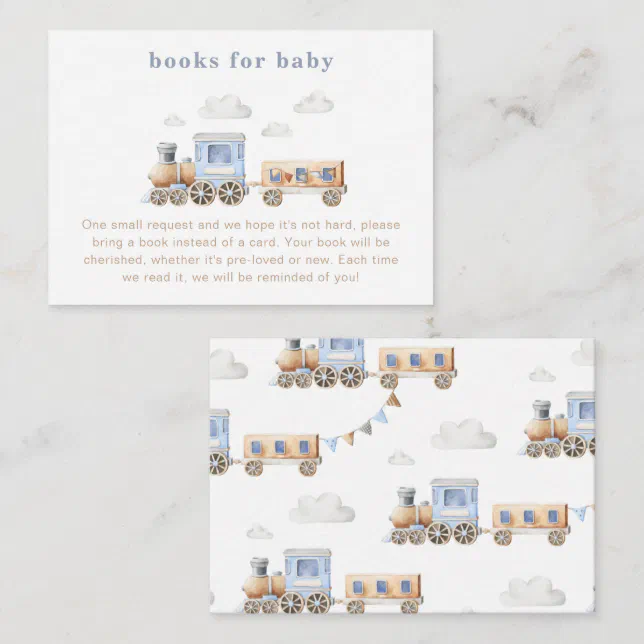 Train Books For Baby Cards | Train Baby Shower | Zazzle