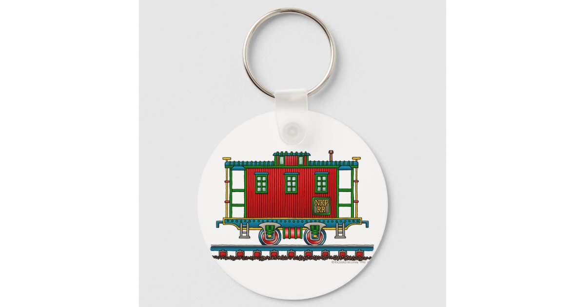 Train Caboose Car Key Chains | Zazzle