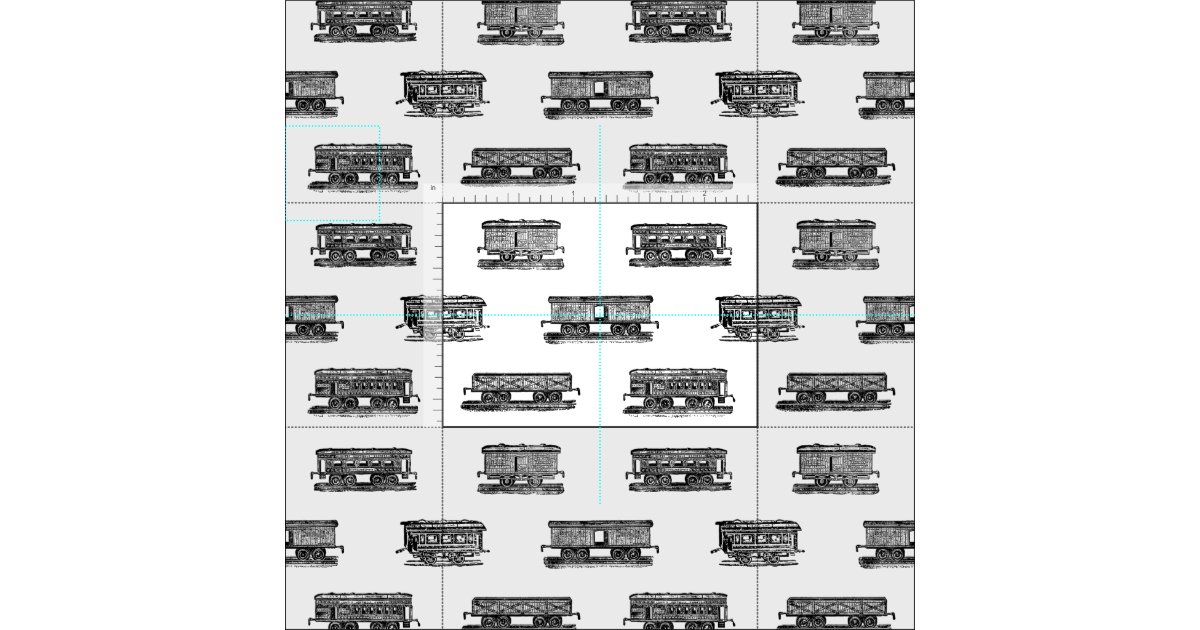Train Cars Locomotive Pattern CUSTOM BG COLOR Fabric | Zazzle