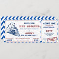 Train Choo Choo All aboard Birthday Invitation | Zazzle