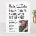 Train Driver Retirement Card to Personalise | Zazzle