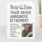 Train Driver Retirement Card to Personalise | Zazzle