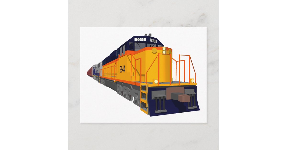 Train Engine: Classic Color Scheme: Postcard | Zazzle.com