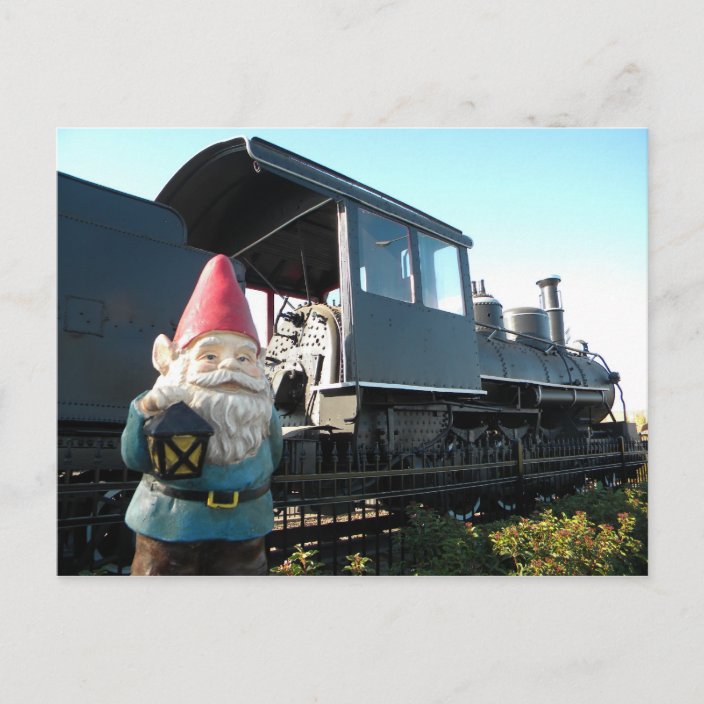 Train Gnome Postcard | Zazzle.com