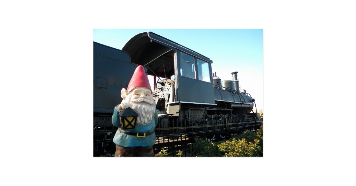 Train Gnome Postcard | Zazzle.com