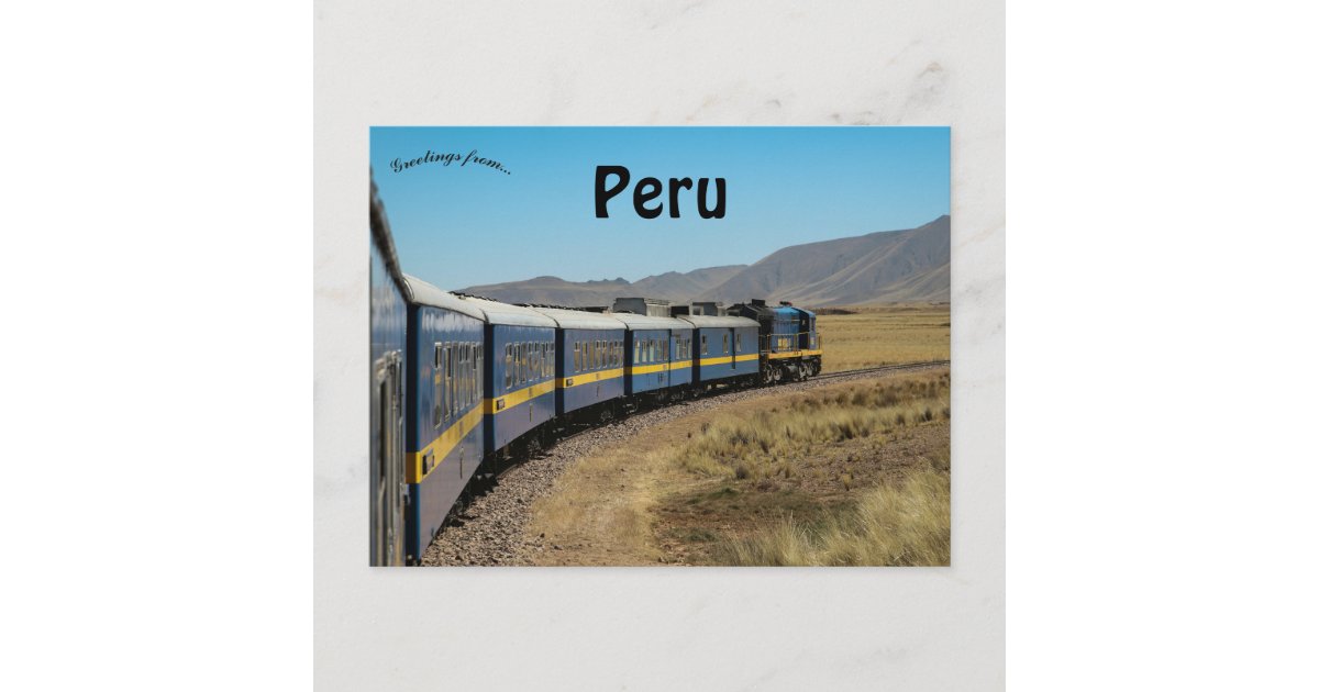 Train in Peru Postcard | Zazzle