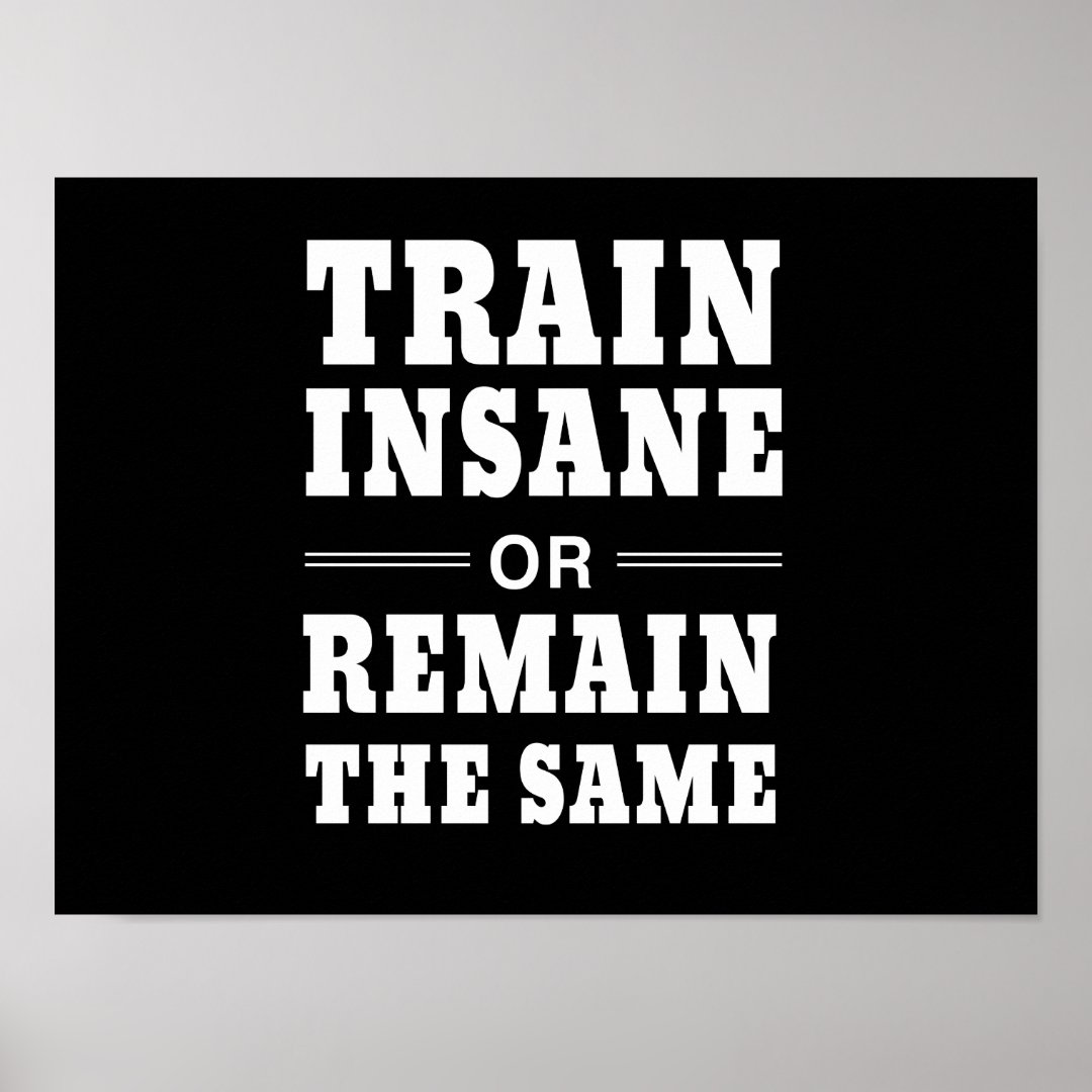 Train Insane or Remain the Same Poster | Zazzle