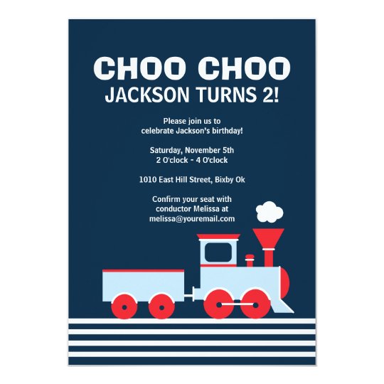 Train Invitation - Birthday Invitation for boys | Zazzle.com