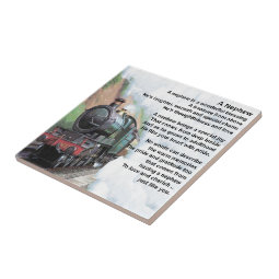Train - Nephew Poem Tile | Zazzle