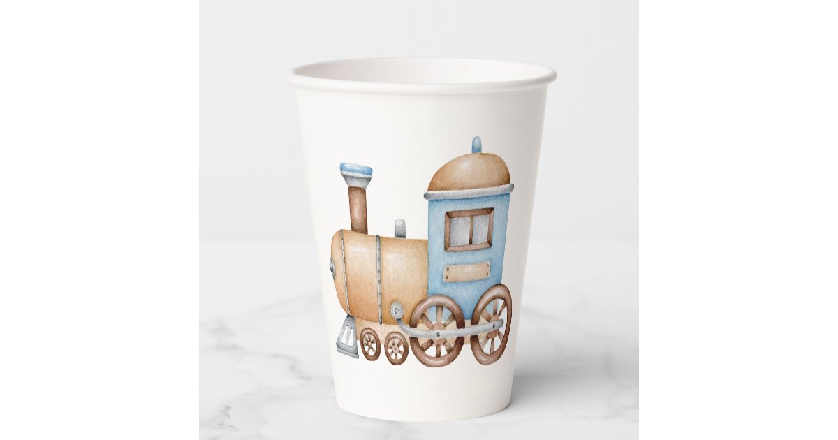 Train paper cups | Zazzle