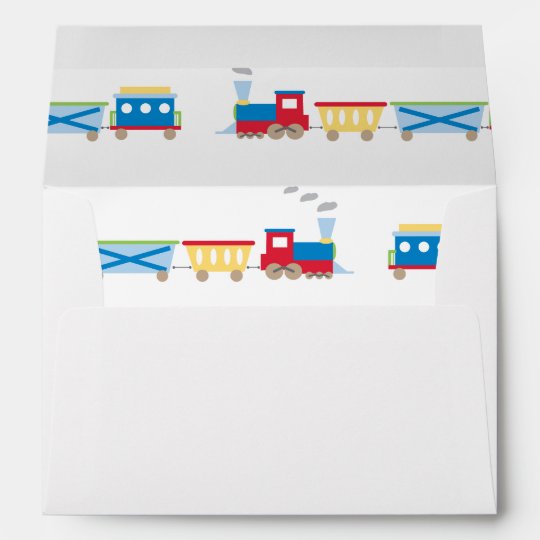 Train Personalized Birthday Invitation Envelope | Zazzle.com