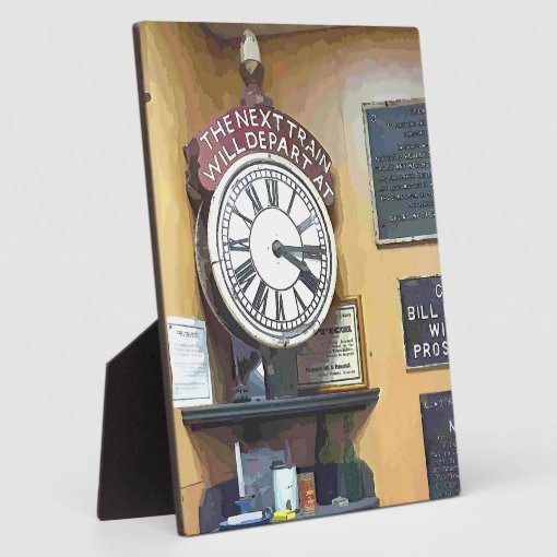 TRAIN STATION PLAQUE | Zazzle