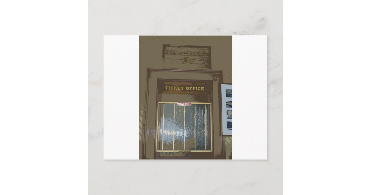 Train Station Ticket Window Postcard | Zazzle