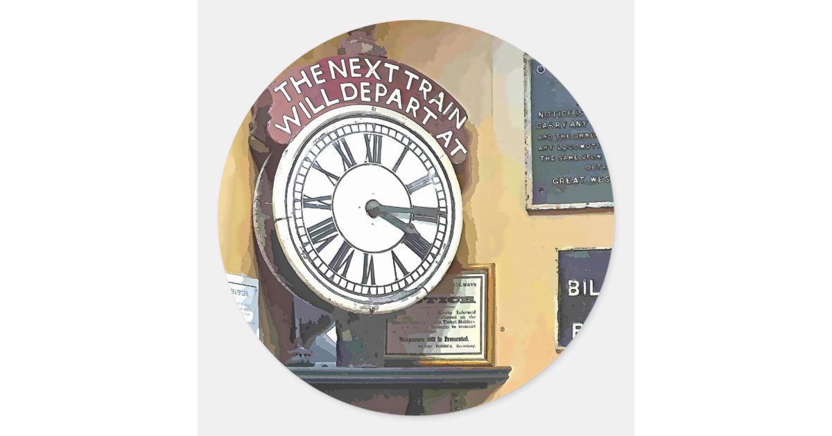 TRAIN STATIONS CLASSIC ROUND STICKER | Zazzle