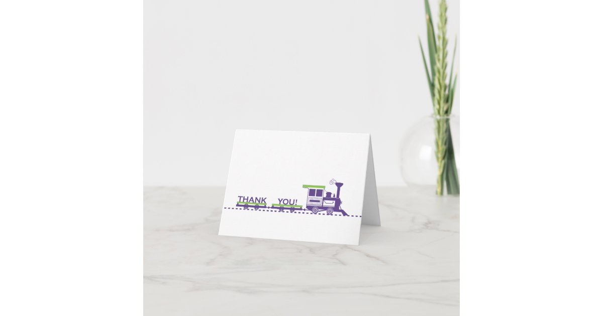 Train Thank You Card | Zazzle.com