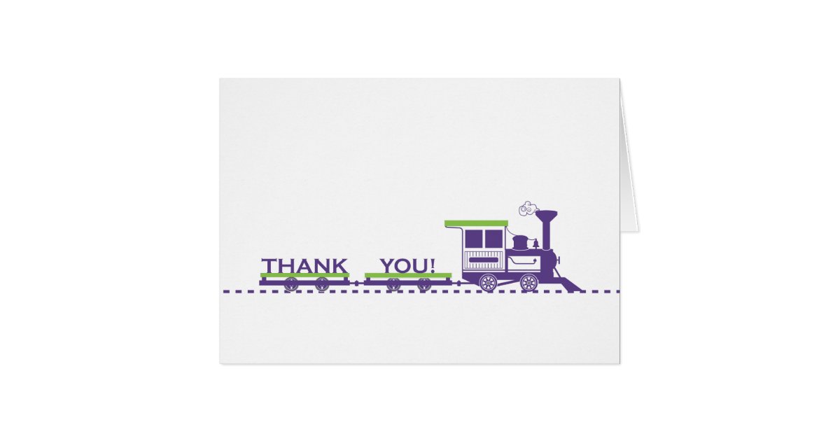 Train Thank You Card | Zazzle