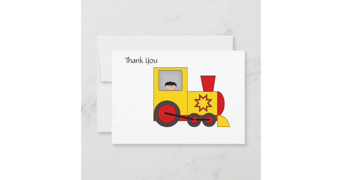 Train Thank you Card | Zazzle