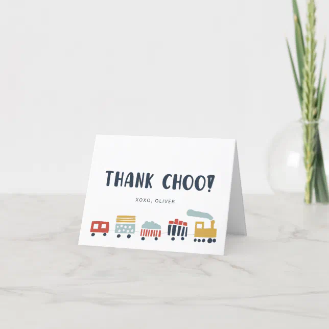 Train Thank You Card • Child Train Thank You Card | Zazzle