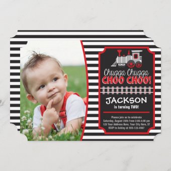 Train Ticket Birthday Invitation with Envelopes | Zazzle
