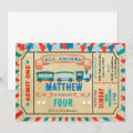 Train ticket boy birthday invitation. invitation | Zazzle