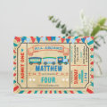 Train ticket boy birthday invitation. invitation | Zazzle