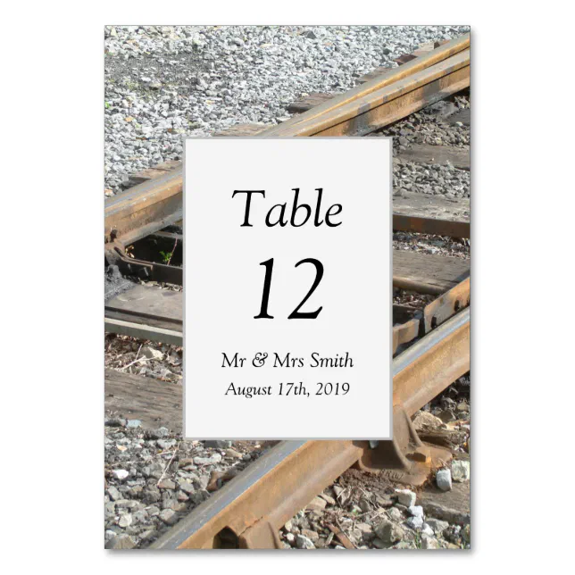 Train Tracks Table Number | Zazzle