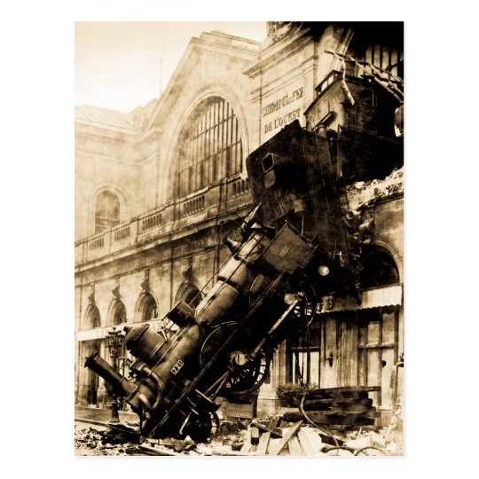Train Wreck at Montparnasse , 22 October 1895 Postcard | Zazzle.com