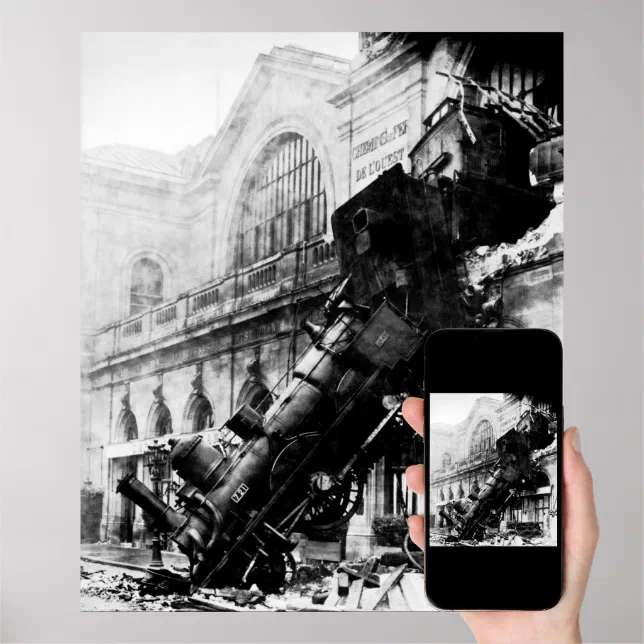 Train Wreck at Montparnasse, 22 October 1895 Poster | Zazzle