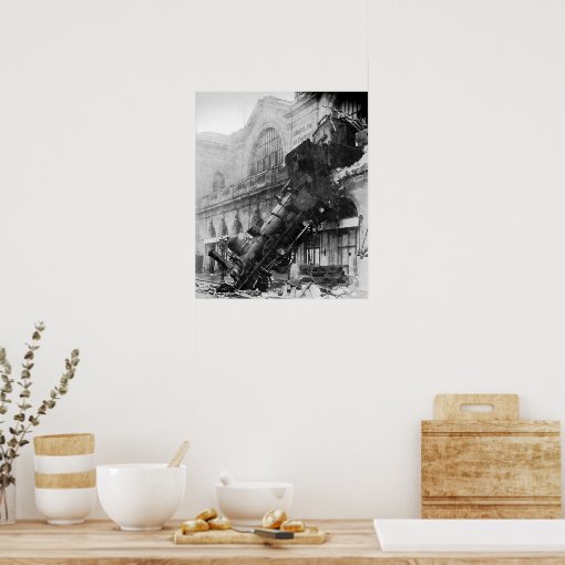 Train Wreck at Montparnasse Poster | Zazzle