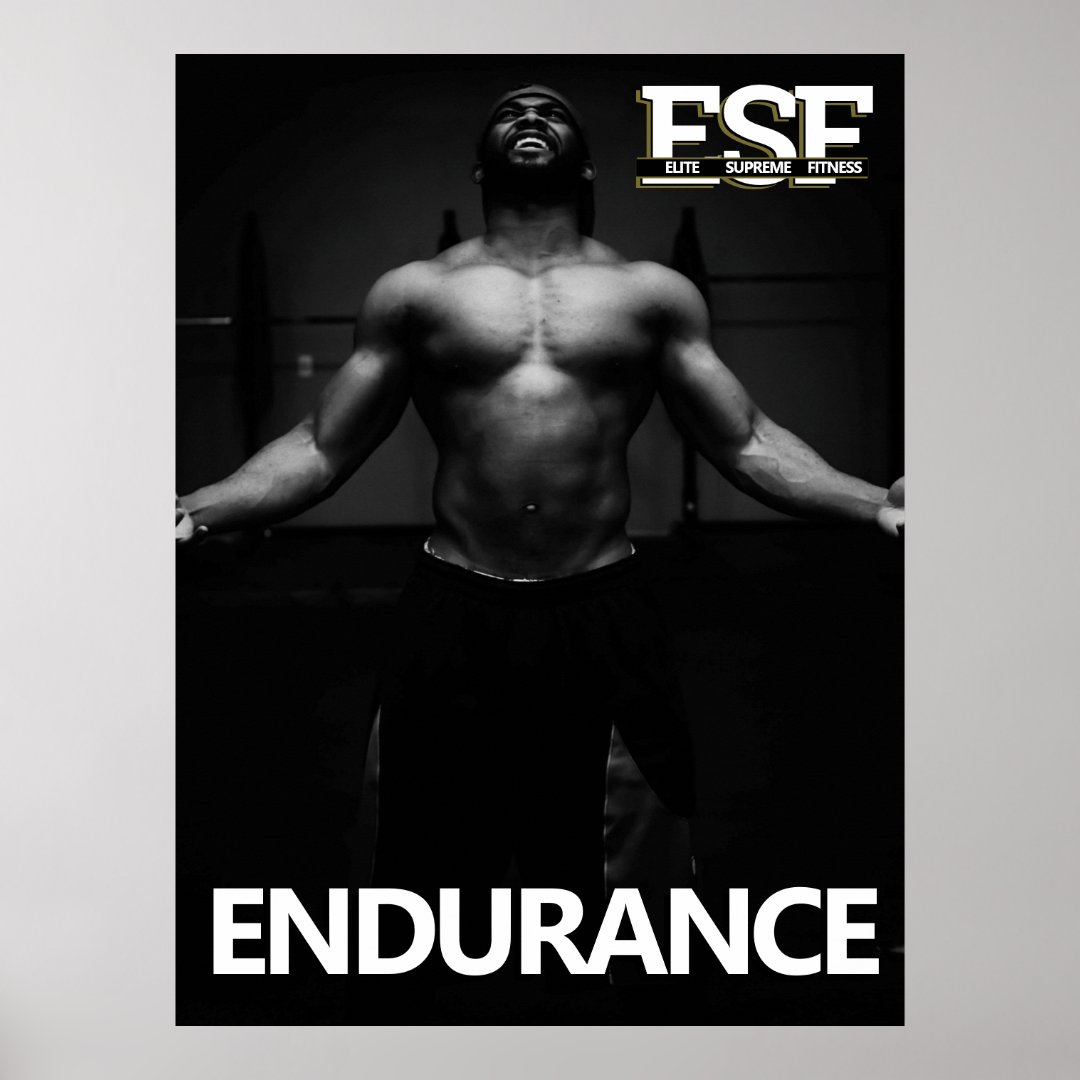 Training Fitness Business Logo Endurance Poster | Zazzle