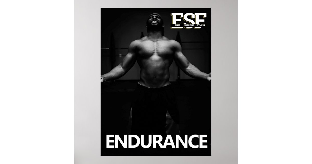 Training Fitness Business Logo Endurance Poster | Zazzle