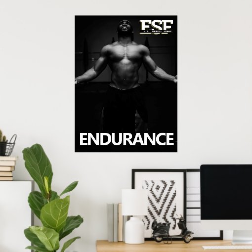 Training Fitness Business Logo Endurance Poster | Zazzle