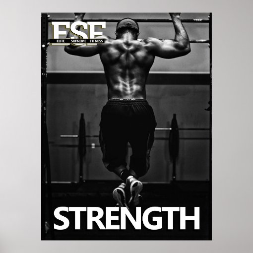 Training Fitness Business Logo Strength Poster | Zazzle