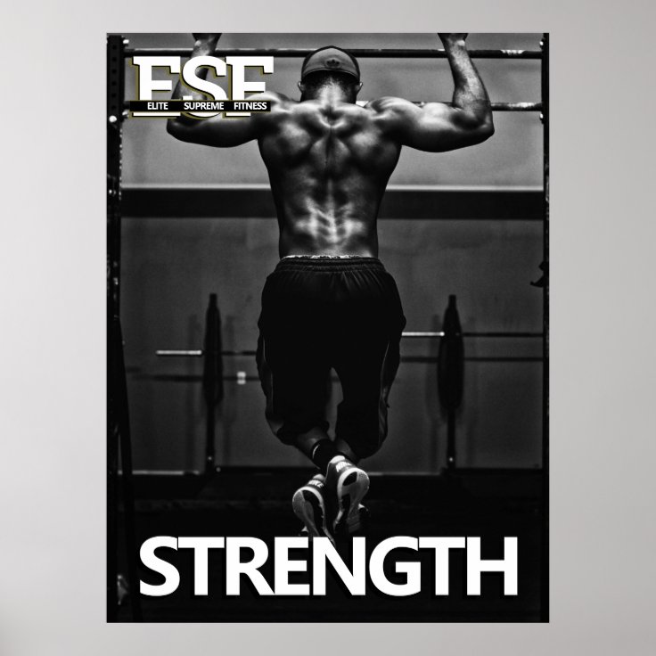 Training Fitness Business Logo Strength Poster | Zazzle