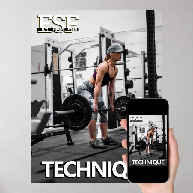 Training Fitness Business Logo Technique Poster | Zazzle