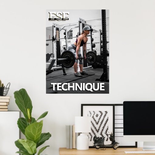 Training Fitness Business Logo Technique Poster | Zazzle