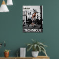 Training Fitness Business Logo Technique Poster | Zazzle