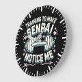 Training To Make Senpai Notice Me, Funny Anime Gym Large Clock | Zazzle